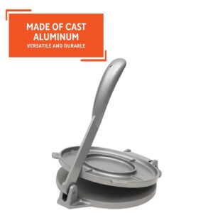 IMUSA USA MEXI-86009M Cast Aluminum Tortilla & Roti Press 8-Inch, Silver