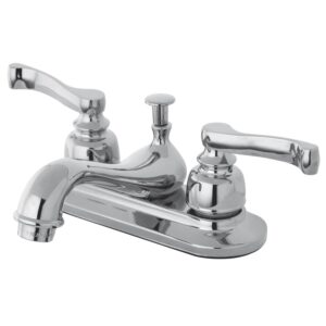 kingston brass kb8601 royale 4" centerset bathroom faucet, 4-3/4 inch spout reach, polished chrome