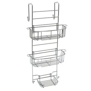 zenna home, stainless steel rust-resistant over-the-shower caddy, 2-shelf, over the door