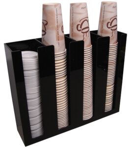 4 sl cup lid holder dispenser organizer coffee cup caddy organize your coffee counter with style (6006)