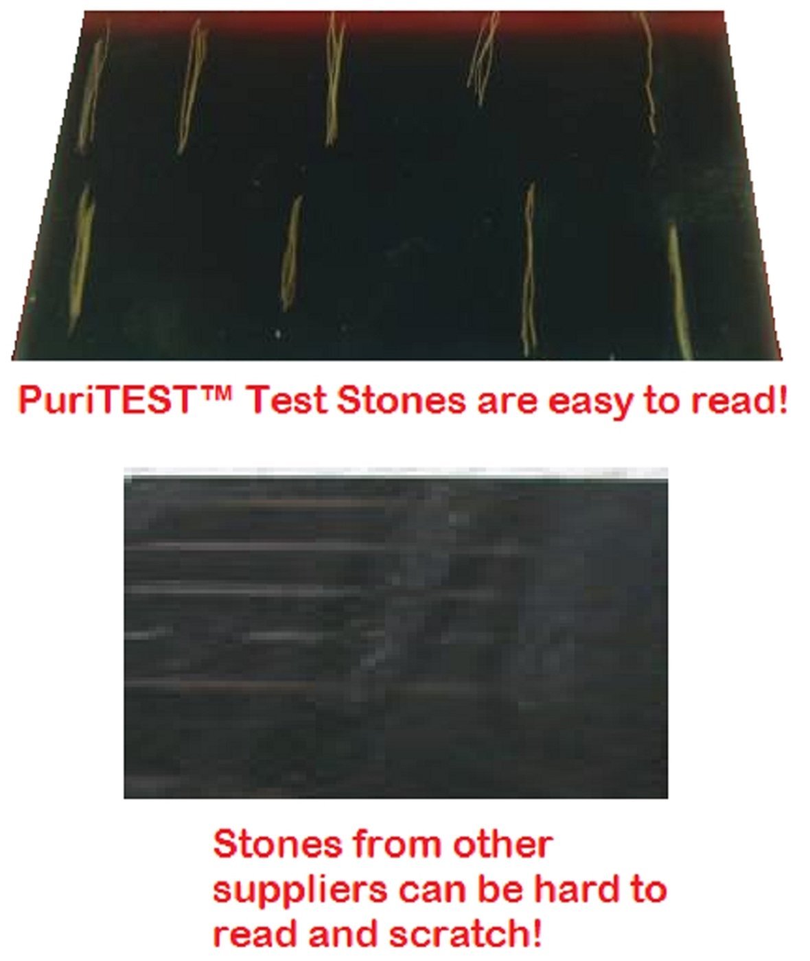 PuriTEST 10k/14k/18k Gold Test Acid Solutions Tester Kit Detect Metals Scrap Jewelry + PRO 2x2" Testing Stone