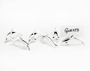 godinger dolphin place card holders - set of 6