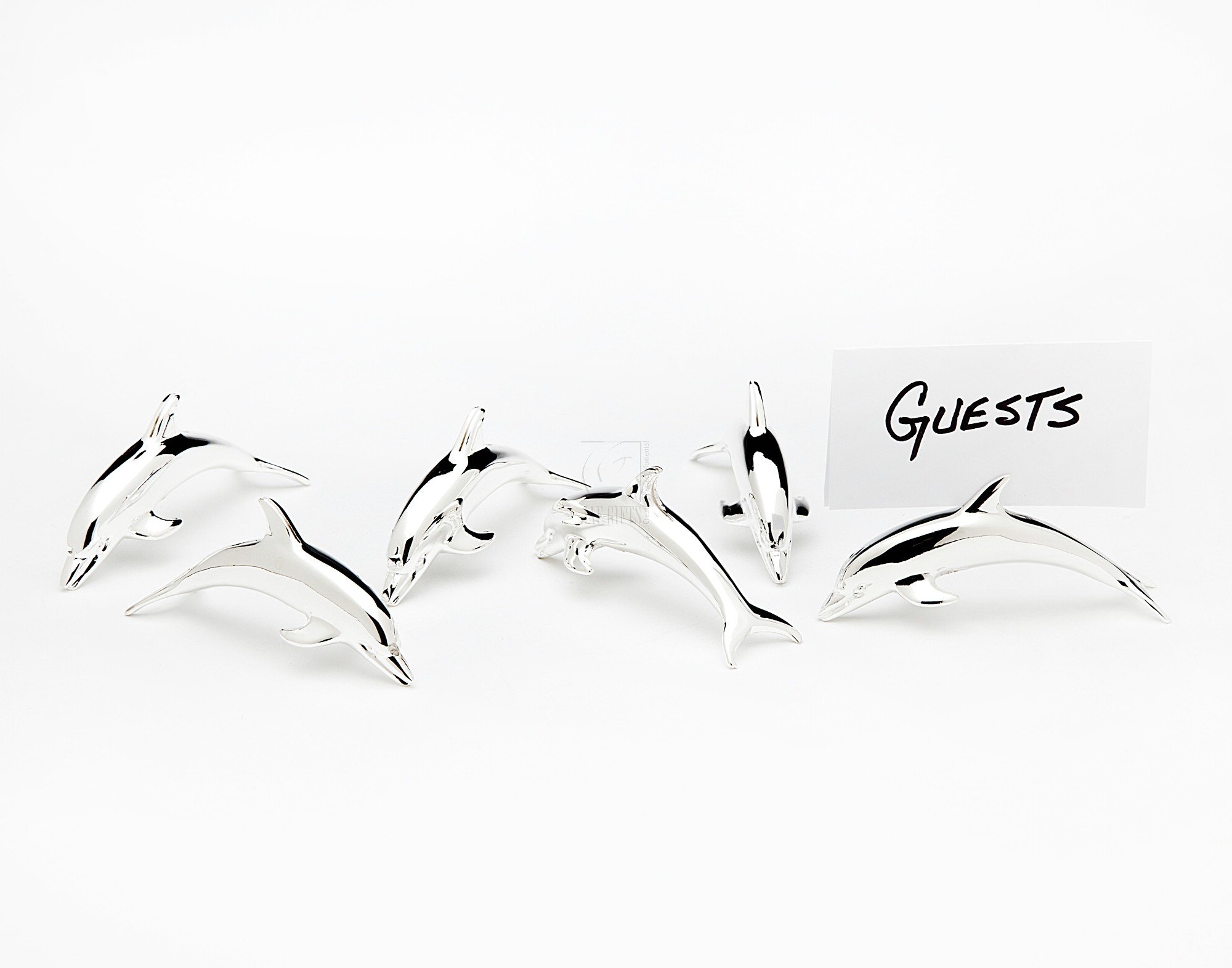 Godinger Dolphin Place Card Holders - Set of 6