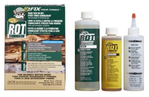 pc products pc-rot terminator epoxy wood hardener, two-part 24oz in two bottles, amber 240618