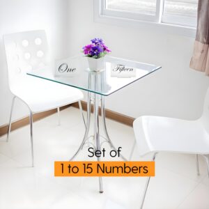 15 pcs Wedding Table Numbers 1 to 15, 4x6 Inch, Elegant Design Table Signs with Stand, Clear Acrylic for Wedding Reception Events Party Chic Restaurant