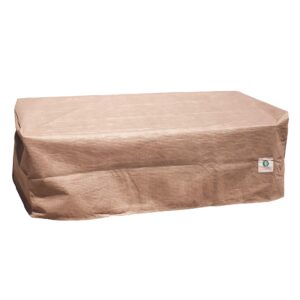 duck covers elite water-resistant 52 inch rectangular patio ottoman/side table cover