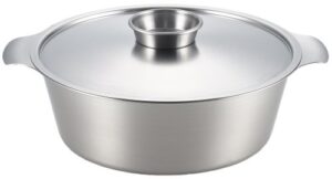 yoshikawa sj1678 luxury stainless steel shabu pot, 10.2 inches (26 cm)