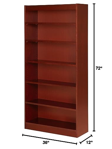 LLR89054 - Lorell Six Shelf Panel Bookcase