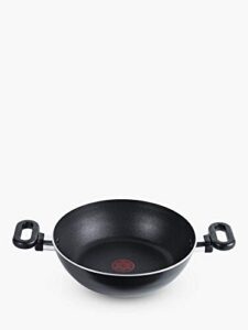 tefal non-stick kadai curry pan madras collection, aluminium, black, 26 cm