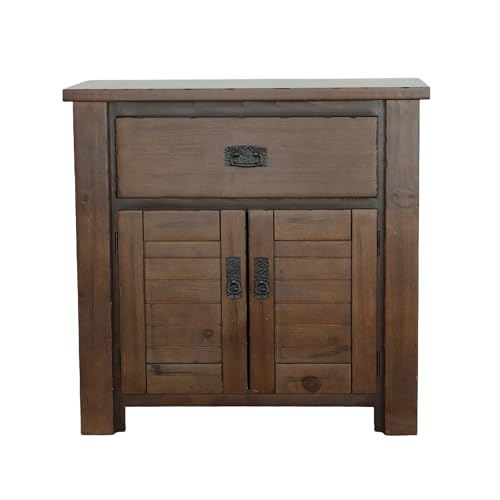 Progressive Furniture Trestlewood Nightstand, 31" x 17" x 31", Mesquite Pine