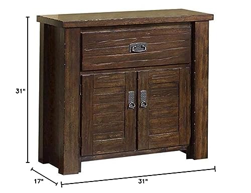 Progressive Furniture Trestlewood Nightstand, 31" x 17" x 31", Mesquite Pine