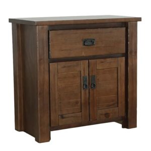 progressive furniture trestlewood nightstand, 31" x 17" x 31", mesquite pine