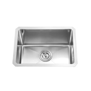 dowell 10" deep undermount single bowl 20x15 stainless steel kitchen sink (16 gauge, 6008 2015)