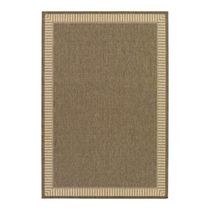 couristan recife 1681/1500 wicker rug, 5-feet 3-inch by 7-feet 6-inch, stitch/cocoa/natural