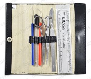 budget dissection kit for high school and college dissections - 7 pcs in a case