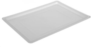 carlisle foodservice products storplus food storage container lid with stackable design for catering, buffets, restaurants, polyethylene (pe), 26 x 18 inches, white, (pack of 6)