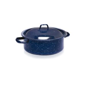 iimusa dutch oven with lid, 5 quart, blue