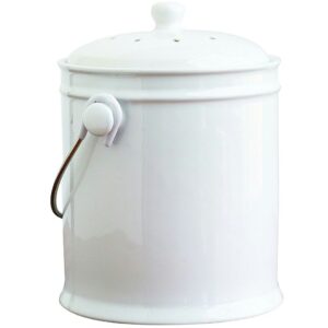 natural home 1-gallon ceramic compost bin with filter