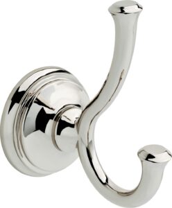 delta cassidy, robe hook polished nickel towel holder, bathroom accessories, 79735-pn 3.88 x 2.50 x 3.88, 4.6 x 3.9 x 2.5 inches