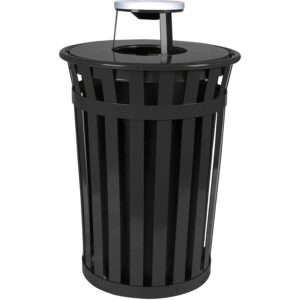 witt m3601-at-bk oakley 36 gallon waste receptacle with ash urn