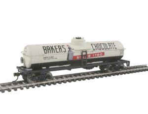 walthers trainline ho scale model 40' tank car - baker's chocolate gatx 31057