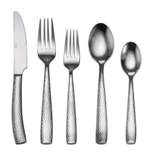 towle living 20-piece texture stainless steel flatware set, service for 4