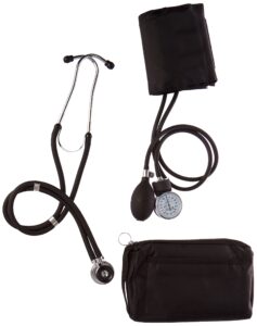 prestige medical a1-105 basic aneroid sphygmomanometer sprague rappaport stethoscope, black