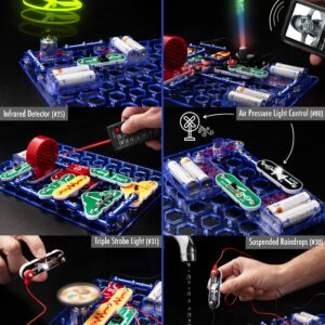 Snap Circuits LIGHT Electronics Exploration Kit | Over 175 Exciting STEM Projects | Full Color Project Manual | 55+ Snap Circuits Parts | STEM Educational Toys for Kids 8+,Multi