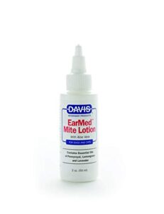 davis eml02 earmed mite lotion for pets, 2 oz