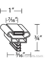 delfield 1702473 gasket door 25 x 22 1/2" fits magnetic 25375