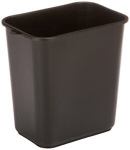 impact 7702-5 pinch'm plastic rectangular soft-sided wastebasket, 28 qt capacity, 14-1/2" length x 10-1/2" width x 15-1/2" height, black (case of 12)