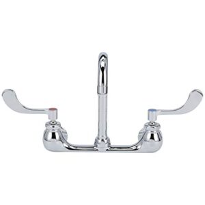 zurn z842a4-xl sink faucet with 3-1/2" gooseneck and 4" wrist blade handles.