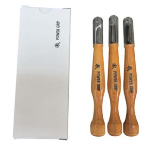 three piece power grip carving set