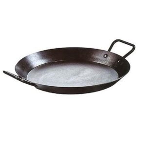 lodge pre-seasoned carbon steel skillet - use in the oven, on the stove, on the grill, or over a campfire - 15 inch dual handle