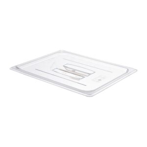 cambro 20cwch135 camwear 1/2 size clear polycarbonate handled lid