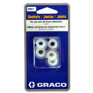 graco 258017 rac x tip extension gasket, 5-pack