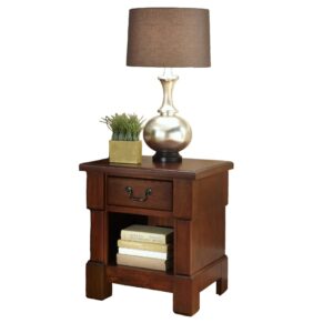 the aspen rustic cherry night stand by home styles