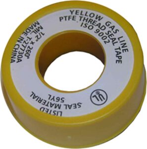 lasco 11-1029 ptfe extra heavy gas line pipe sealant tape, 1/2-inch x 260-inch, yellow