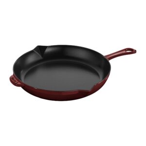 staub cast iron 12-inch fry pan - grenadine, made in france