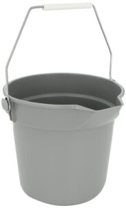 impact deluxe heavy-duty bucket, 10 qt, polypropylene, gray, 10.63" dia