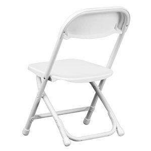 Flash Furniture Kids White Plastic Folding Chair