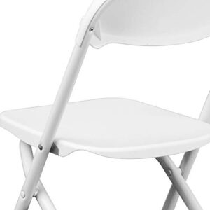 Flash Furniture Kids White Plastic Folding Chair