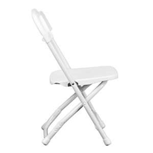 Flash Furniture Kids White Plastic Folding Chair