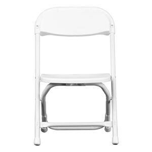 Flash Furniture Kids White Plastic Folding Chair