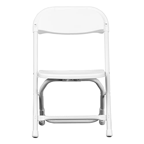 Flash Furniture Kids White Plastic Folding Chair