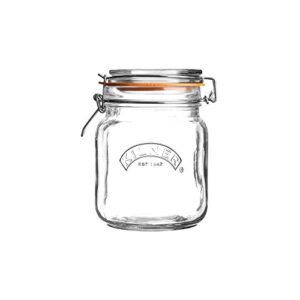 kilner square swing top glass jar | 1l