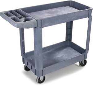 carlisle foodservice products uc401823 bin top utility / service cart, 500 pound capacity, 40" x 17" x 33 inch (l x w x h), gray