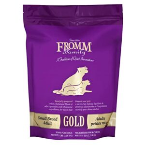 fromm small breed adult gold premium dry dog food - dry adult dog food for small breeds - chicken recipe - 5 lb