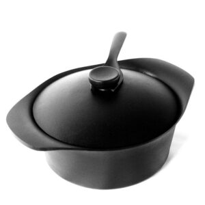 sori yanagi nambu ironware deep iron pot combining simple design and high practicality, made in japan, iron lid and handle included, induction compatible