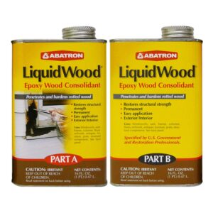 abatron liquidwood 2 pint kit – 2-part structural epoxy wood hardener and consolidant resin.